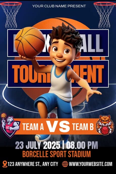 Basketball Tournament Template | PosterMyWall