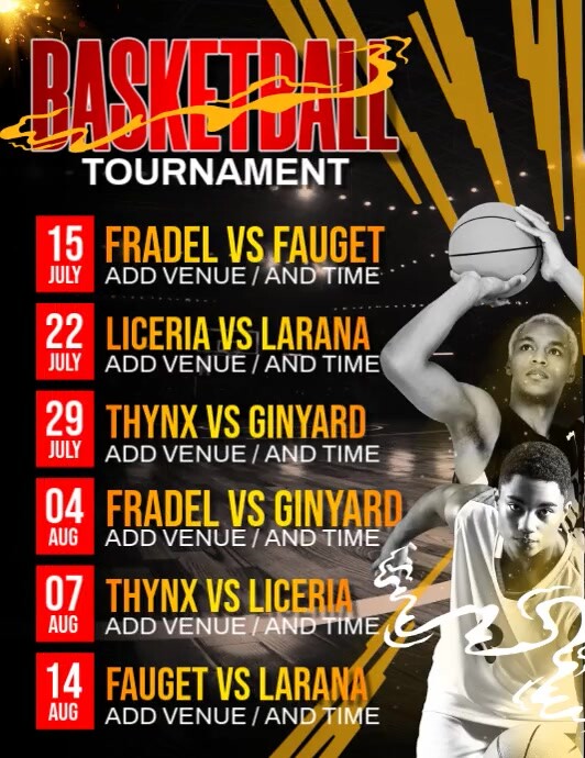Basketball Tournament Template | PosterMyWall