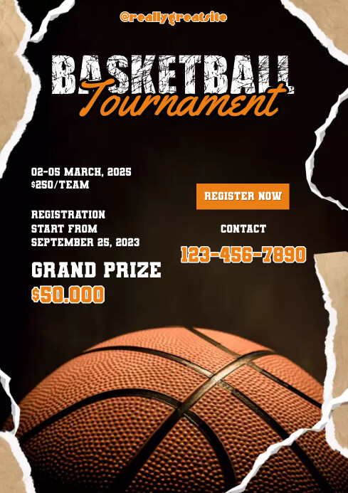 Basketball Tournament Template | PosterMyWall