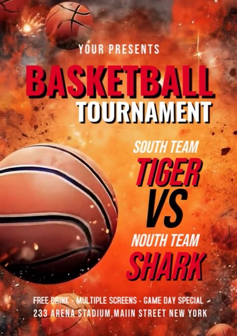 Basketball Tournament Template | PosterMyWall