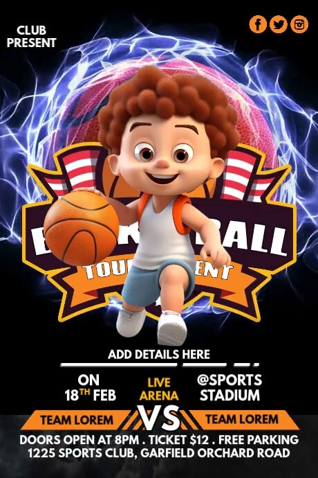 Basketball Tournament Template | PosterMyWall