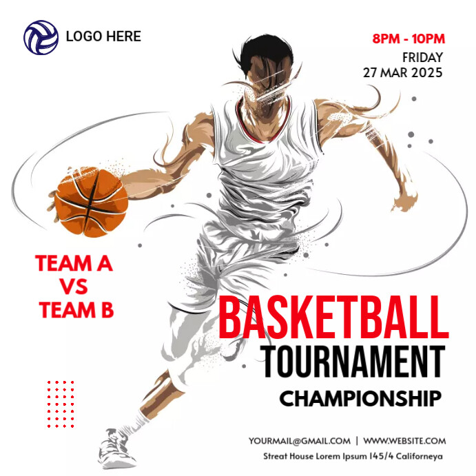 Basketball Tournament Template | PosterMyWall