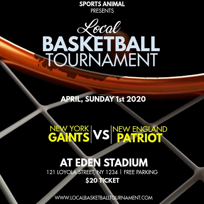 BASKETBALL TOURNAMENT Template | PosterMyWall