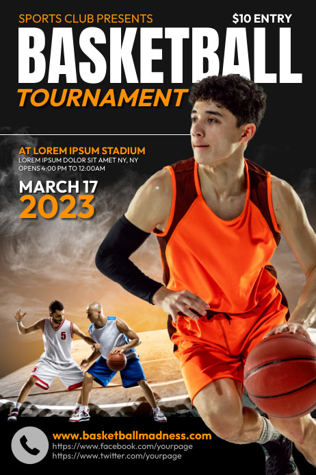 Basketball Tournament Events Template | PosterMyWall