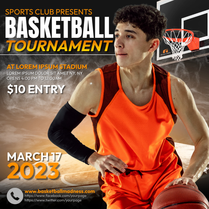 Basketball Tournament Events Template | PosterMyWall