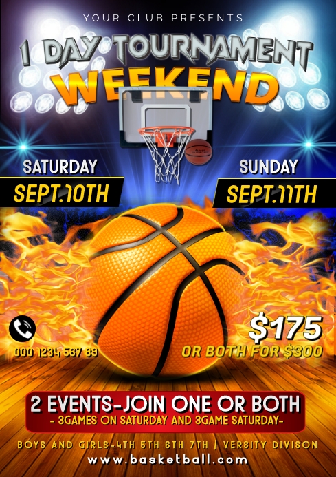 Basketball Tournament Flyer Template | PosterMyWall