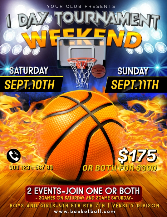 Basketball Tournament Flyer Template | PosterMyWall