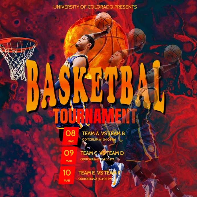 basketball tournament flyer template | PosterMyWall