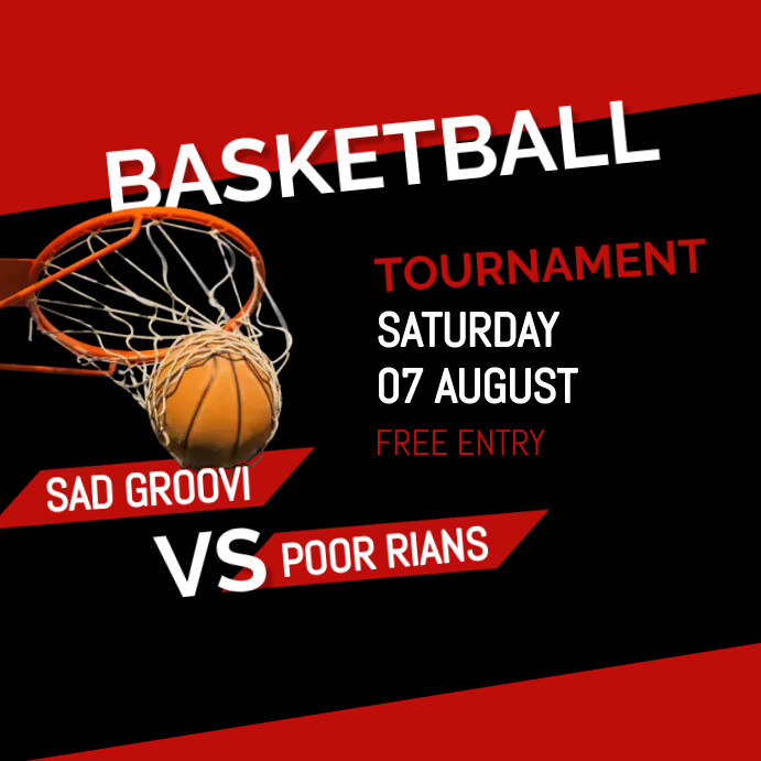 Basketball tournament instagram post Template | PosterMyWall