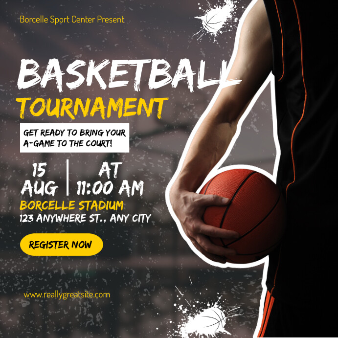 Copy of BASKETBALL TOURNAMENT INSTAGRAM POST | PosterMyWall