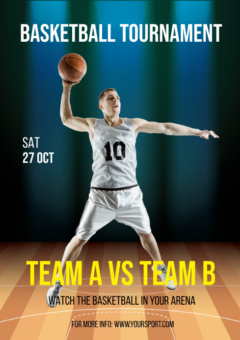Basketball Tournament Poster Template | PosterMyWall