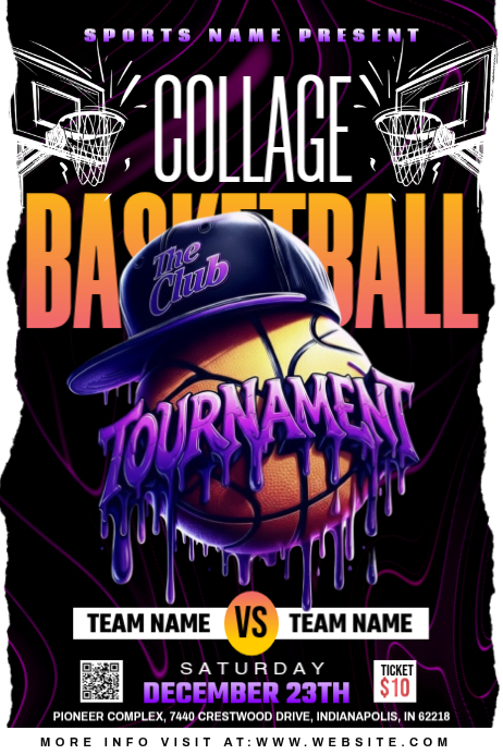 Basketball Tournament Poster Template | PosterMyWall