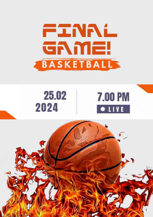 Basketball Tournament Poster Template | PosterMyWall