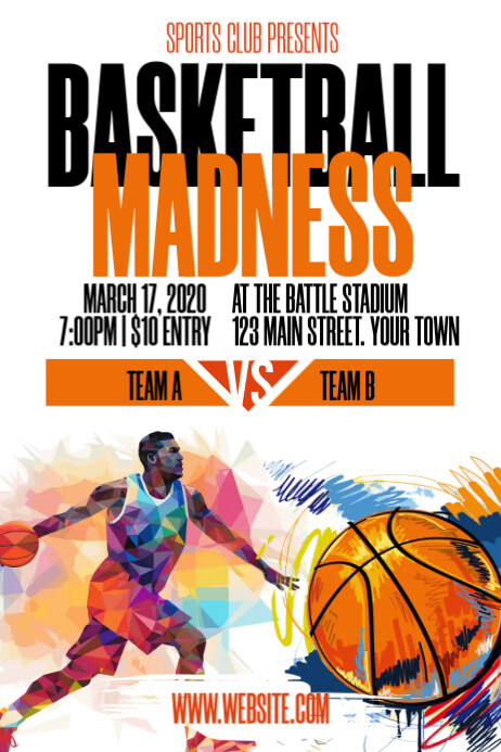 Plantilla de Basketball Tournament Poster Template | PosterMyWall