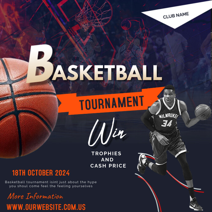 BASKETBALL TOURNAMENT TEMPLATE | PosterMyWall