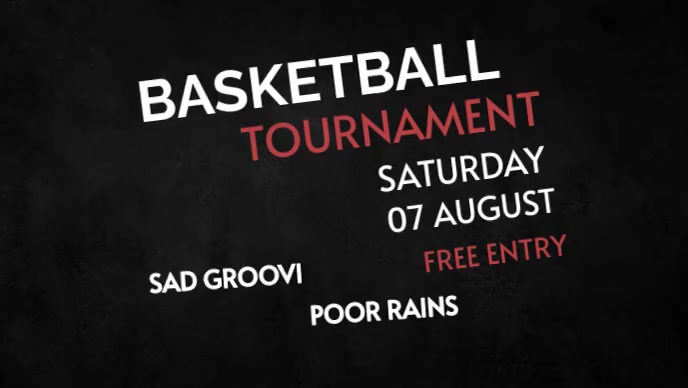Basketball tournament video thumbnail Template | PosterMyWall