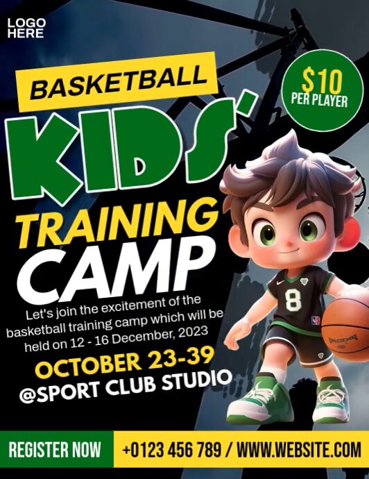 Basketball training camp Template | PosterMyWall