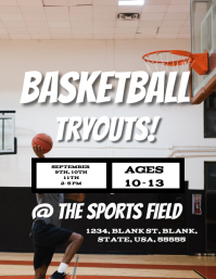 basketball tryouts flyer Template | PosterMyWall