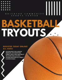 Basketball Tryouts Flyer Template | PosterMyWall