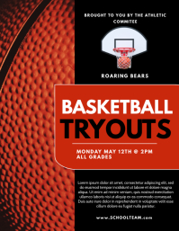 Basketball Tryouts Flyer Template | PosterMyWall