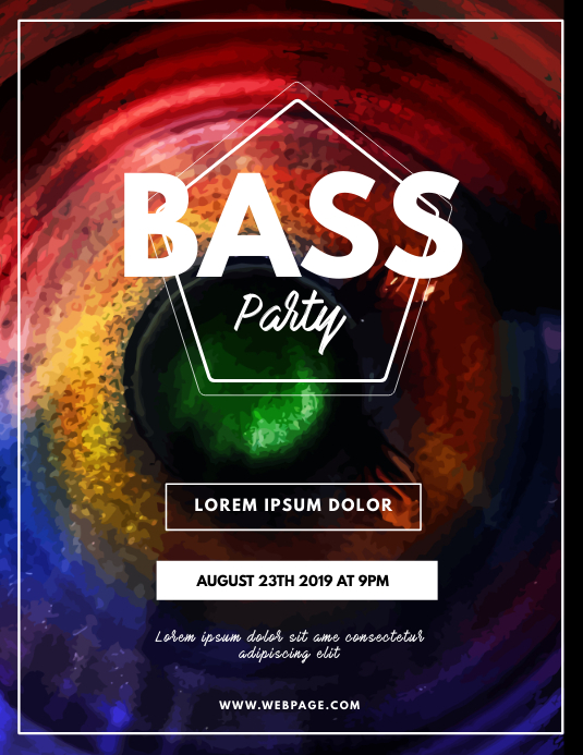 Bass Party Flyer Template | PosterMyWall