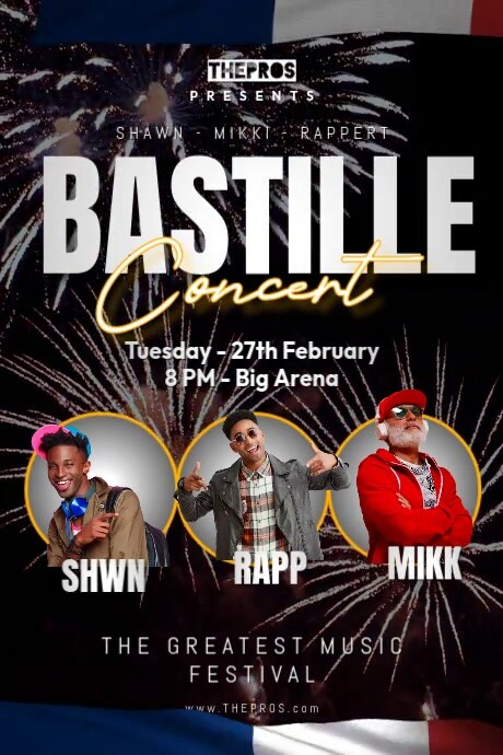 Copy of Bastille Concert Night | PosterMyWall