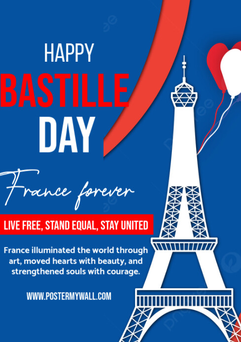 Bastille Day Post A4 Template | PosterMyWall