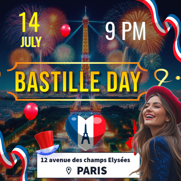 Copy of Bastille day template | PosterMyWall