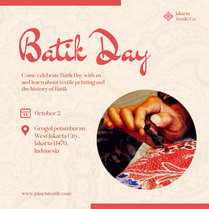 Copy of Batik Day Square Post | PosterMyWall