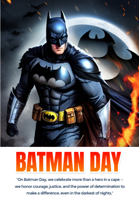 Batman, Batman day, Template | PosterMyWall