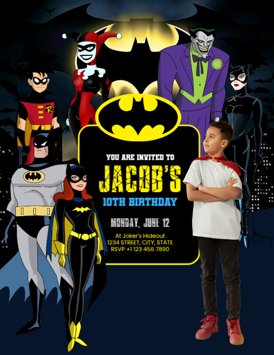 Batman - Birthday Template Flyer | PosterMyWall