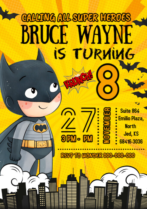 Plantilla de Batman | PosterMyWall