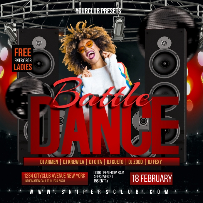 Battle Dance Event Party Template | PosterMyWall