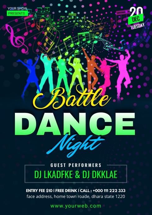Battle Dance Party flyer Template | PosterMyWall