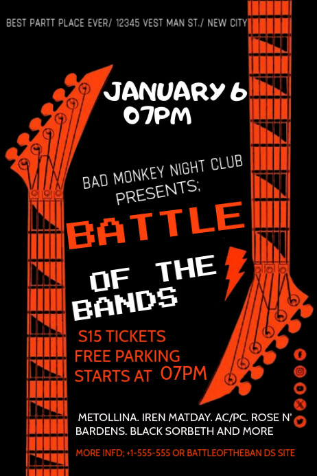Battle of the bands Template | PosterMyWall