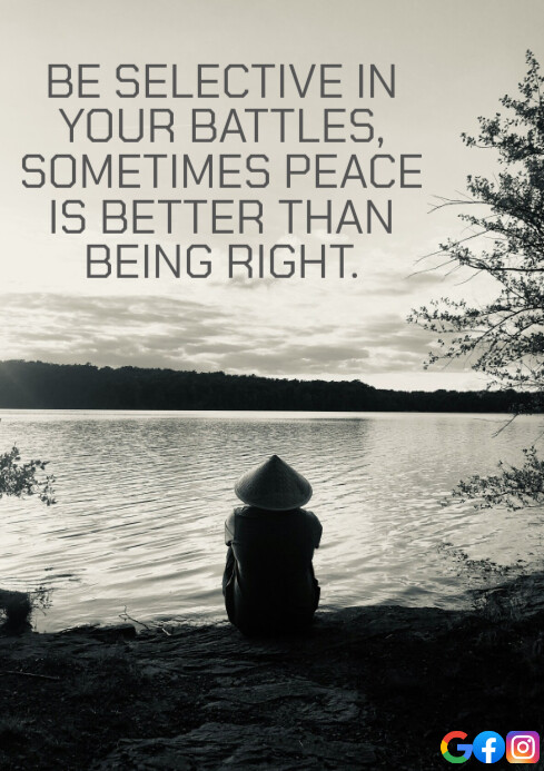 Plantilla de BATTLES AND PEACE QUOTE TEMPLATE | PosterMyWall