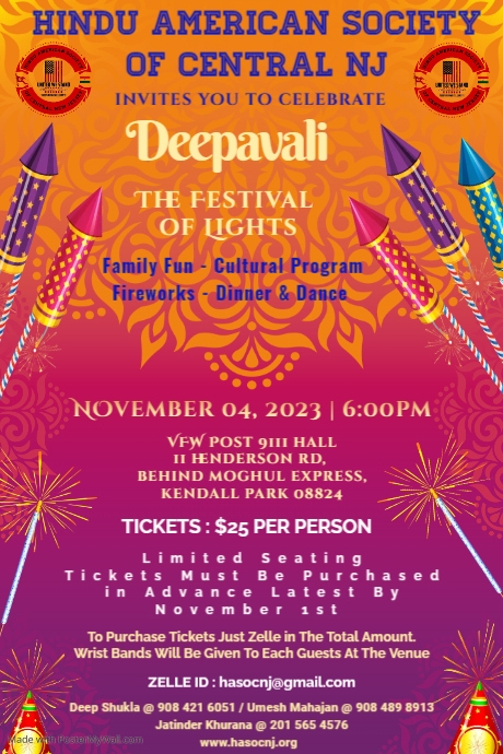 Diwali Celebration Invitation Template | PosterMyWall