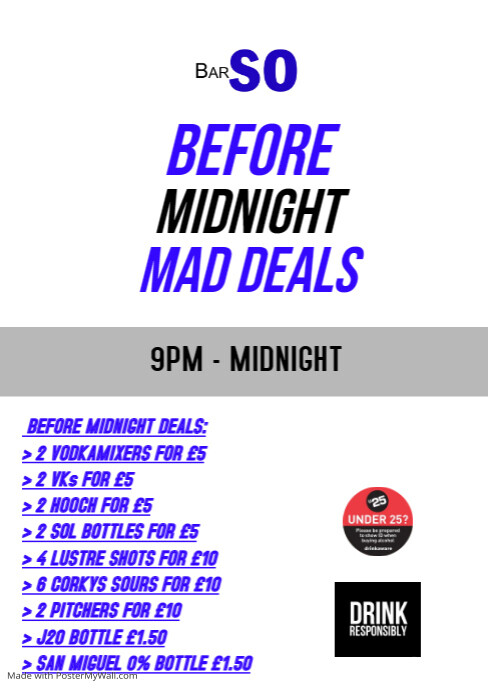 Midnight deals Deals A4 JAZZED UP | PosterMyWall