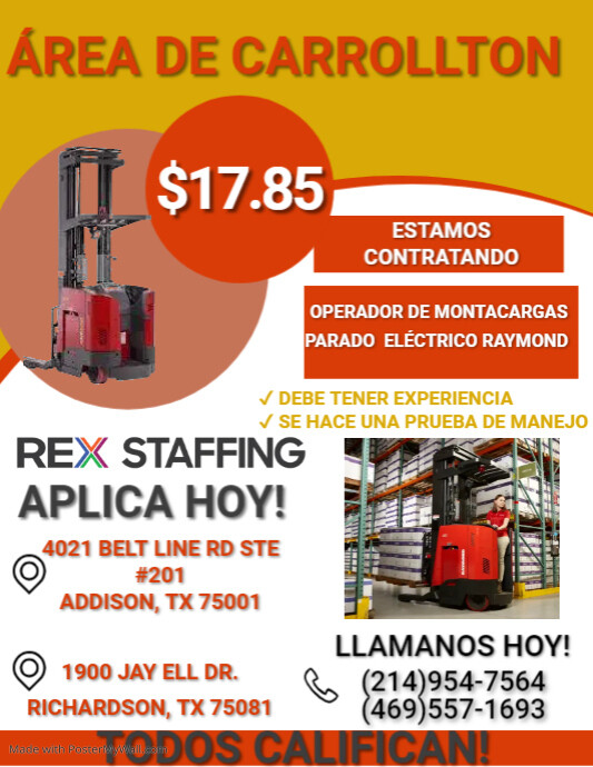 Forklift Service Flyer Template | PosterMyWall