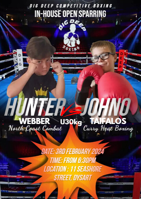 Copy of 41. Hunter v Johno | PosterMyWall