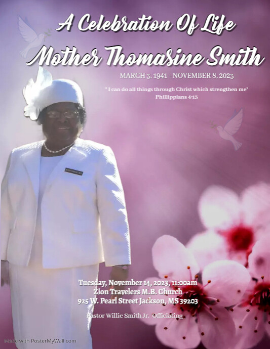 Obituary celebration of life funeral program | PosterMyWall