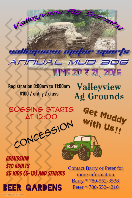 VALLEYVIEW MOTOR SPORTS MUD BOG | PosterMyWall