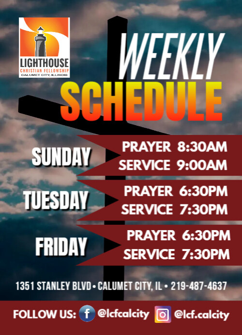 NEW WEEKLY SCHEDULE | PosterMyWall