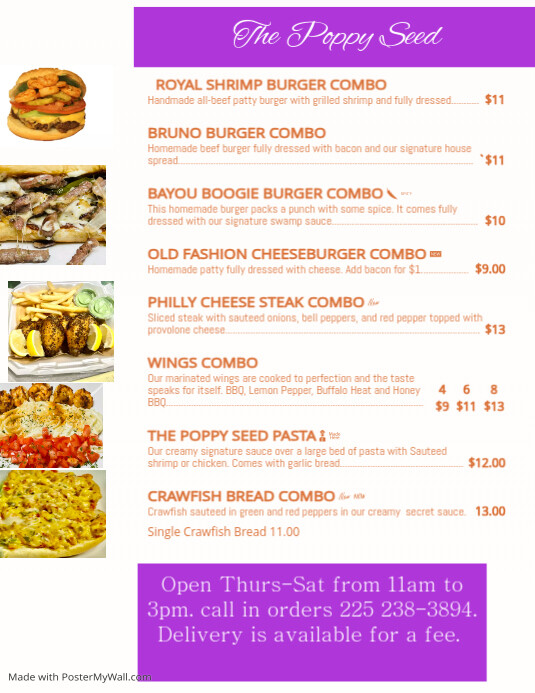 Snacks Menu Template | PosterMyWall