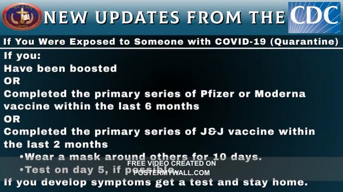 Copy of CDC New COVID-19 update English Notice Num 2 | PosterMyWall