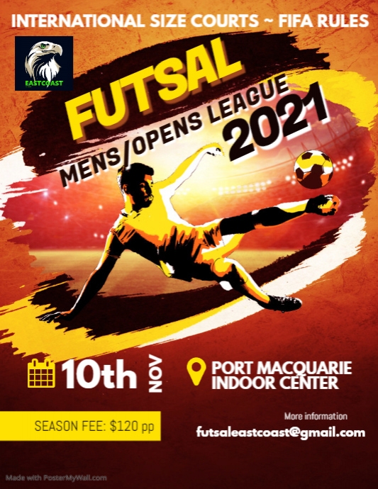 Copy of Soccer Futsal Football Tournament Flyer Poster Template ...