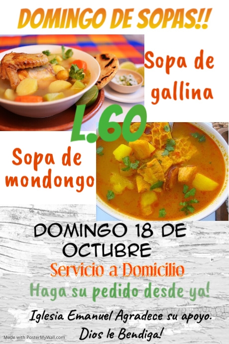Copia de Soup Kitchen Poster Template | PosterMyWall