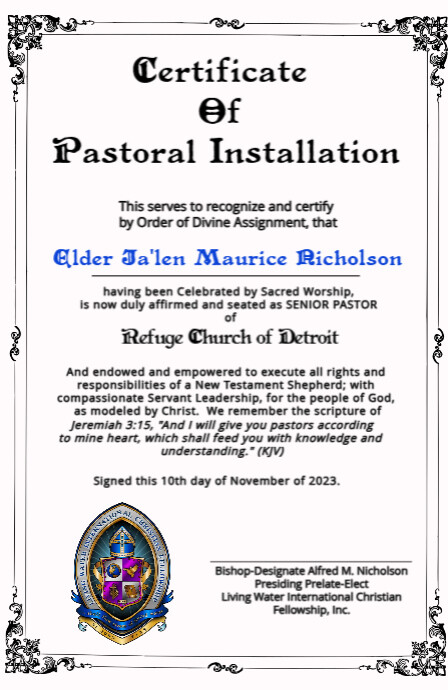 White Black Red Stamp Certificate Ministry Li (1) | PosterMyWall