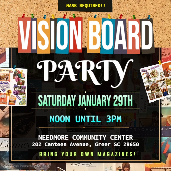 Vision board party flyer | PosterMyWall