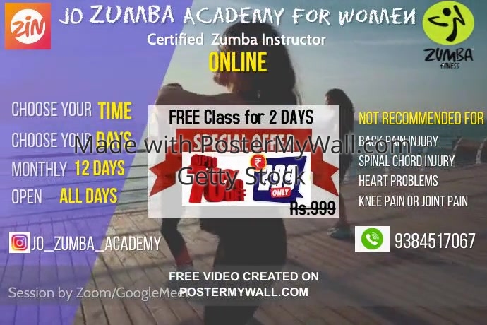 Copy of Copy of Zumba virtual class | PosterMyWall